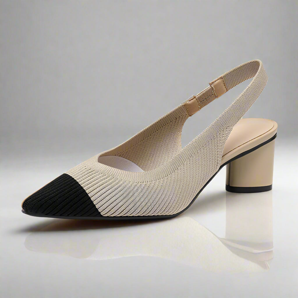 Tacones elegantes con punta fina y tira trasera – VALSERA – Nina Toledo
